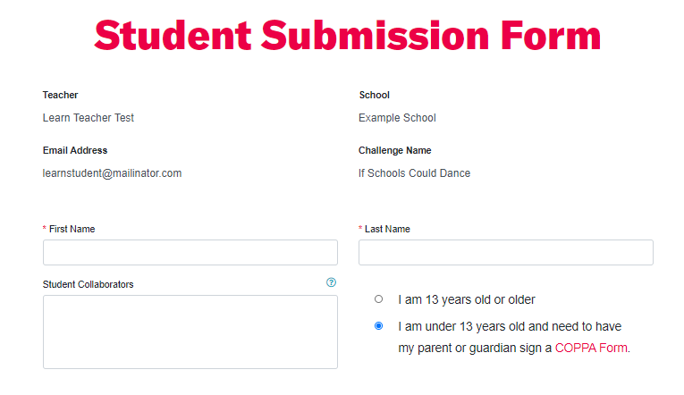 How do my students submit to a challenge?